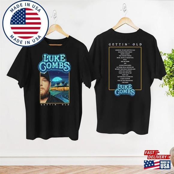 Shirts | Graphic Luke Combs Shirt Growing Up And Getting Old 24 2 Sided ...